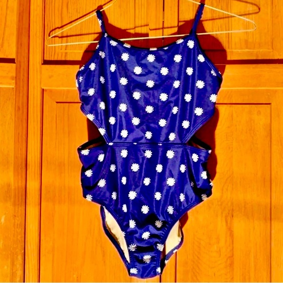 Old Navy | Swim | Old Navy Cut Out Bathing Suit Royal Blue Daisy One ...